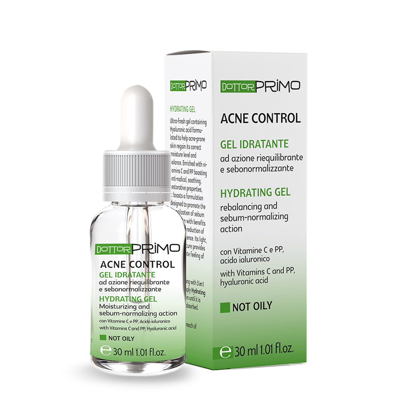 Gel Dưỡng Ẩm Giảm Mụn DottorPrimo Acne Control Hydrating 30ml | Sociolla