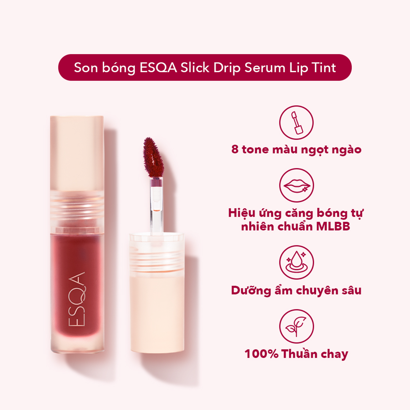 Jual Makeup Slick Drip Serum Lip Tint Bubble Berry | Sociolla