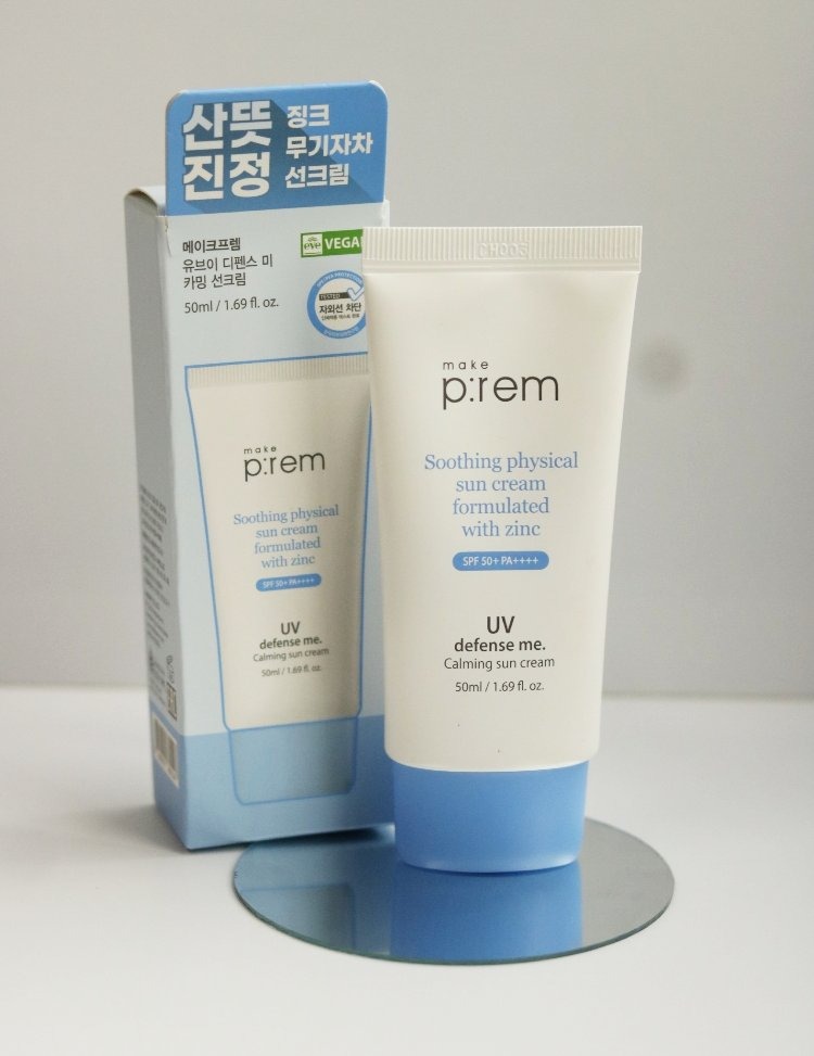 Review: Make P:rem UV Defense Me. Calming Sun Cream, Physical Sunscreen ...