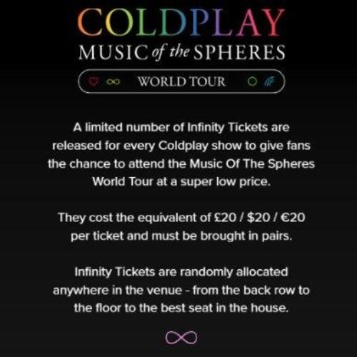 Coldplay Infinity Ticket, Hanya untuk Penggemar Terpilih - Beauty Journal