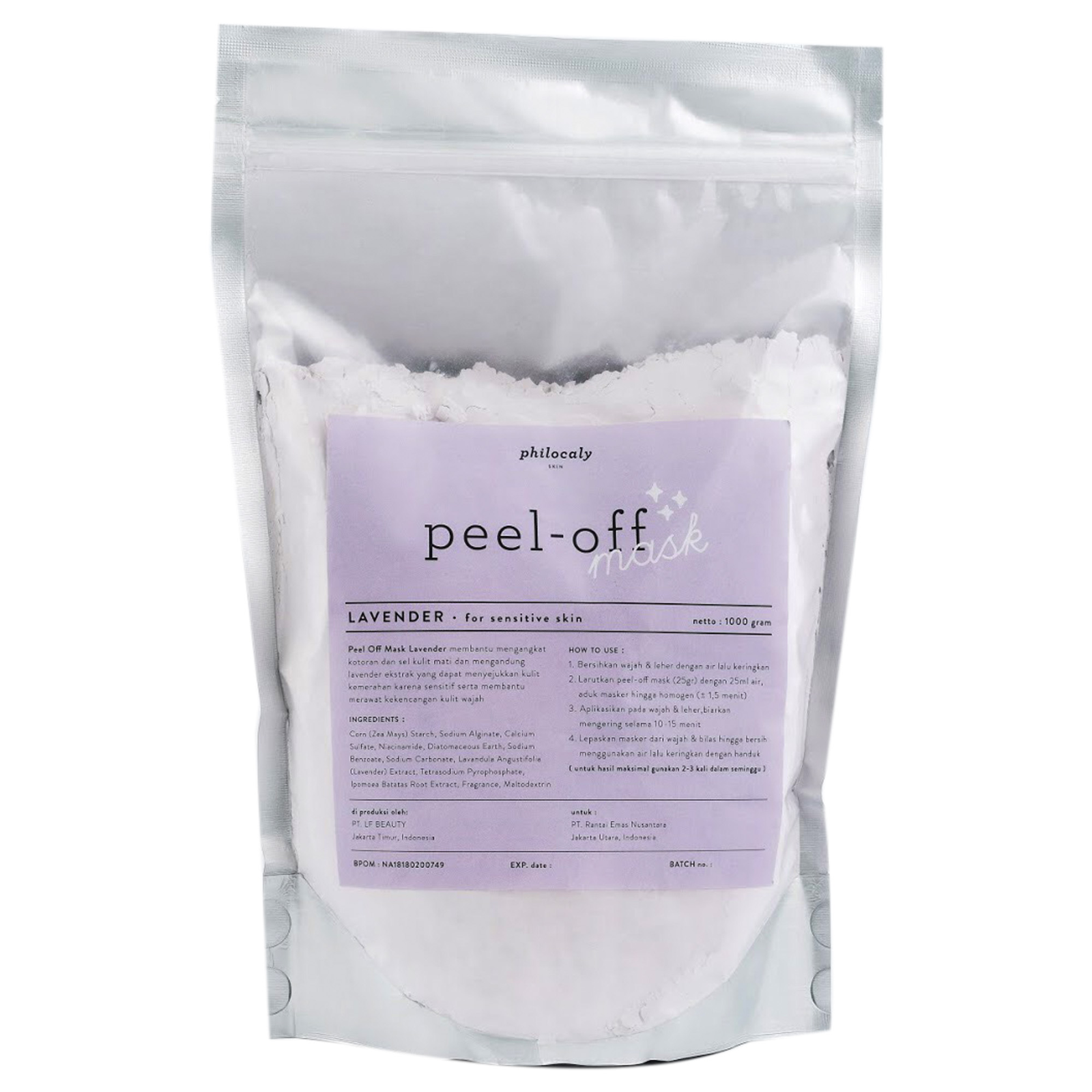 Philocaly Skin Peel Off Mask Lavender 1KG - Review SOCO by Sociolla