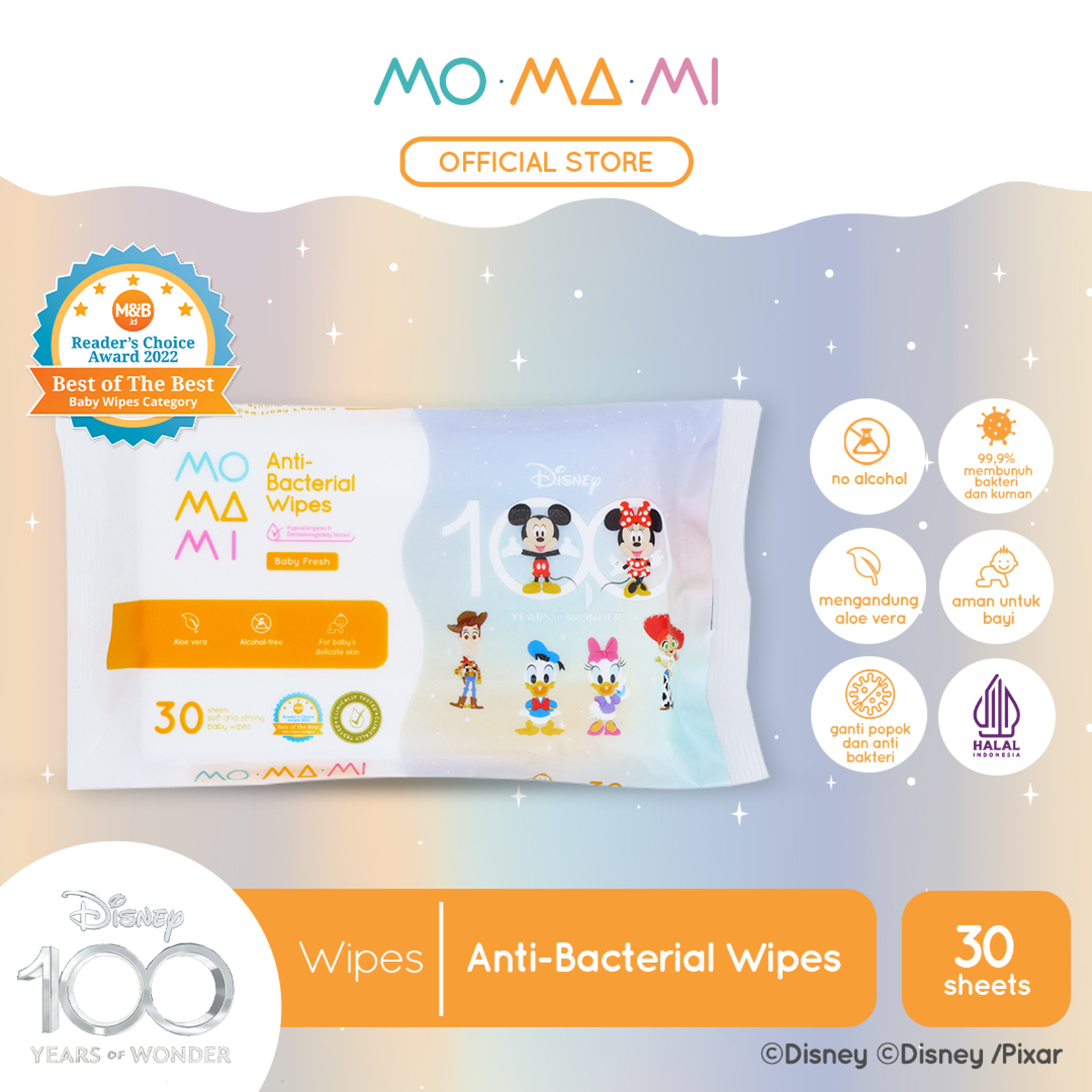 Mo Ma Mi Antibacterial Wipes - Review SOCO by Sociolla
