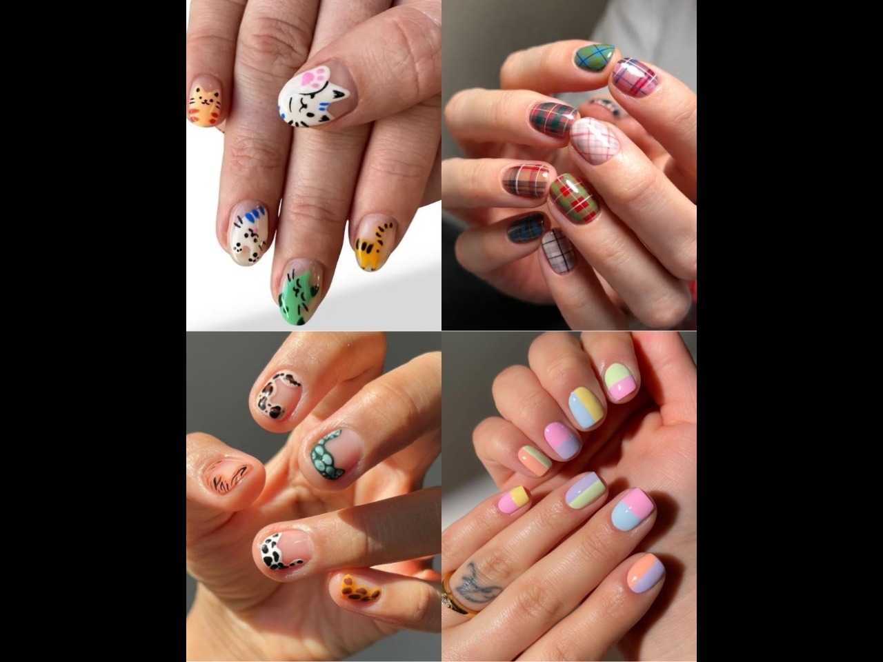 15 Inspo Mismatch Nails dengan Desain yang Playful, Bold ...