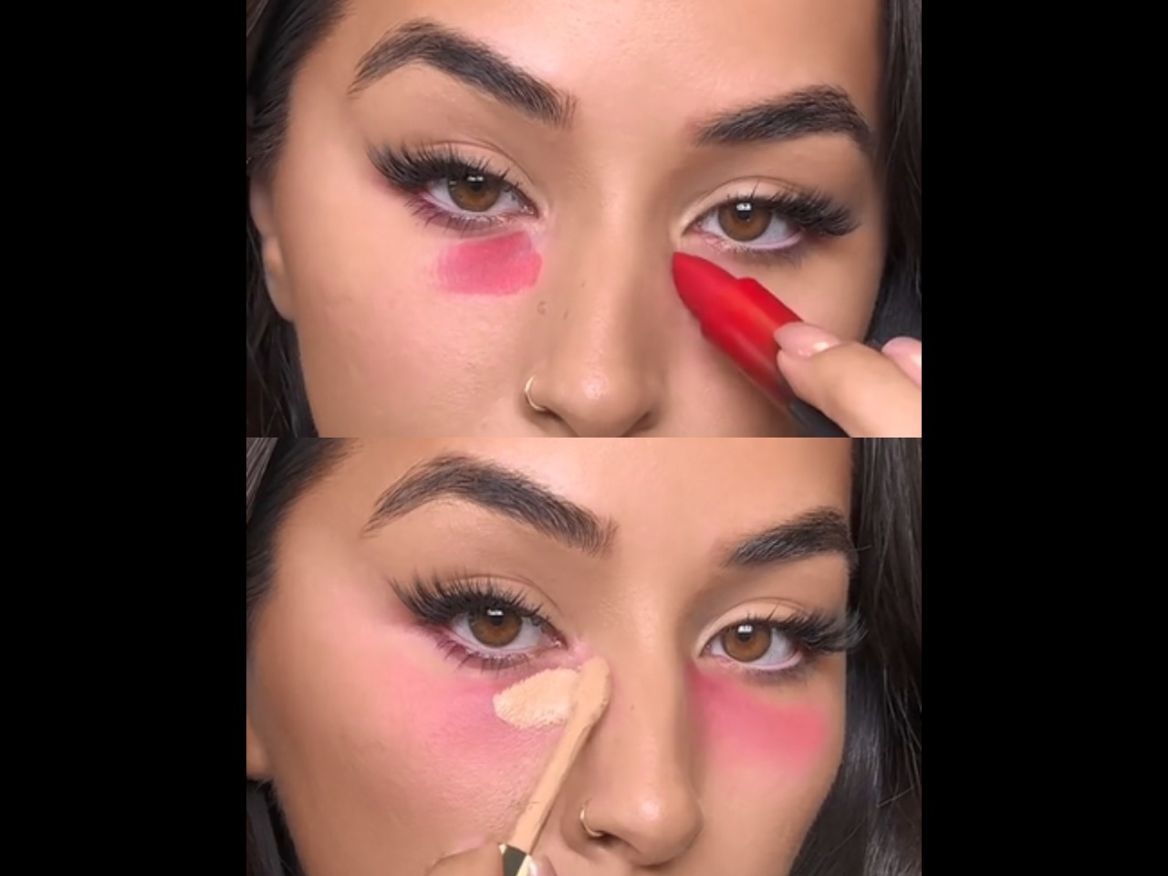 Makeup Hacks: Pakai Lipstik Merah dan Concealer untuk Samarkan Dark ...