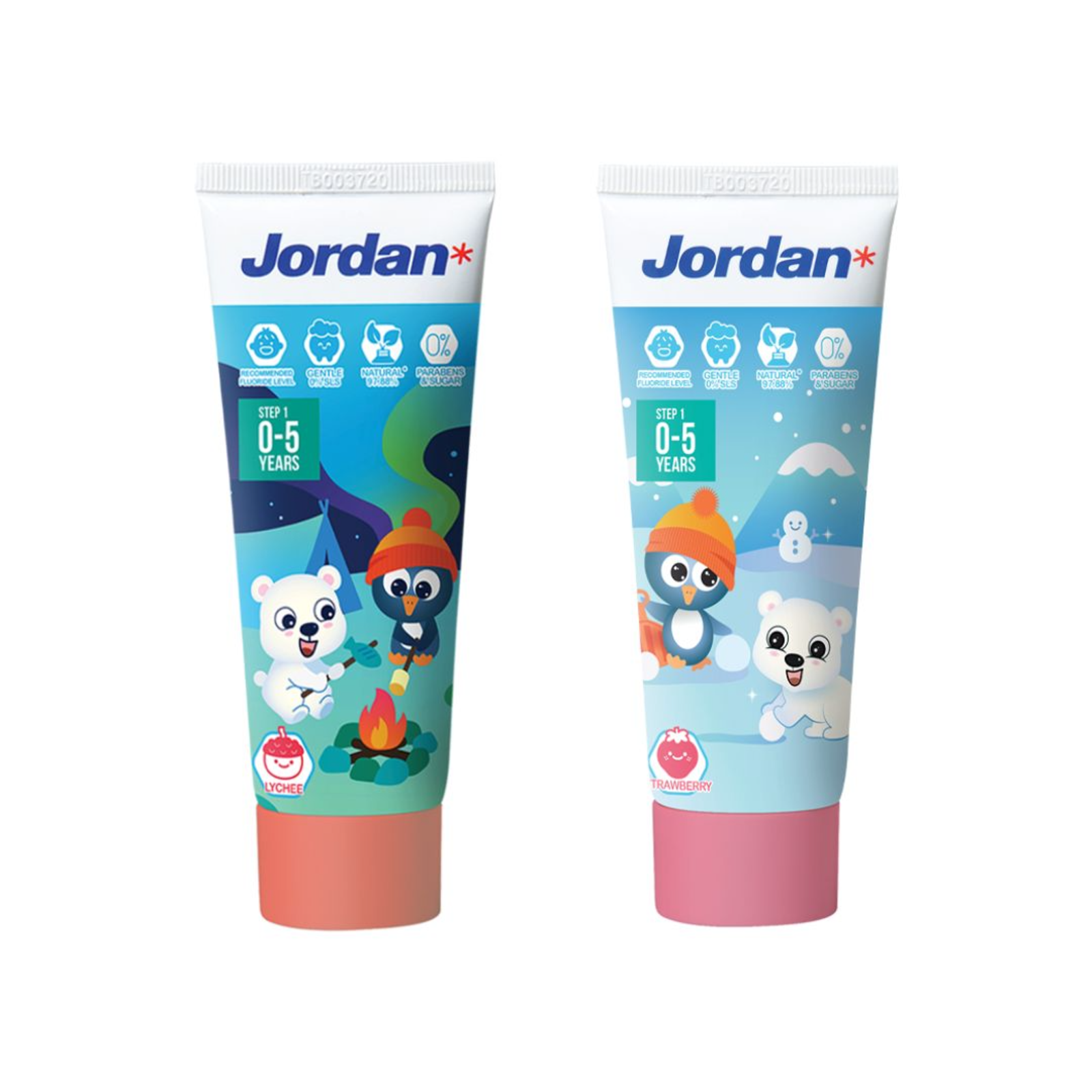 Jordan Kids Toothpaste Step 1 (0-5 tahun) Strawberry 75gr (Random ...