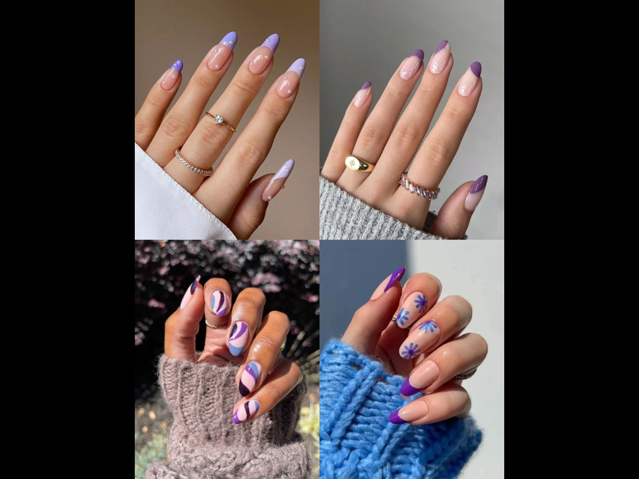 Bikin Tampilan Kuku Glamor dan Elegan, Intip 10 Ide Nail Art Serba Ungu ...
