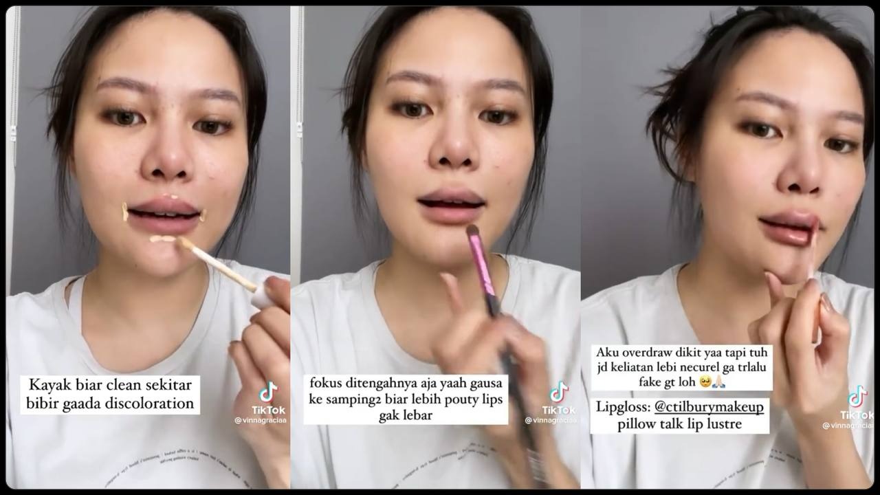 Manfaatkan Concealer hingga Contour, Intip Tutorial Riasan Bibir ala ...
