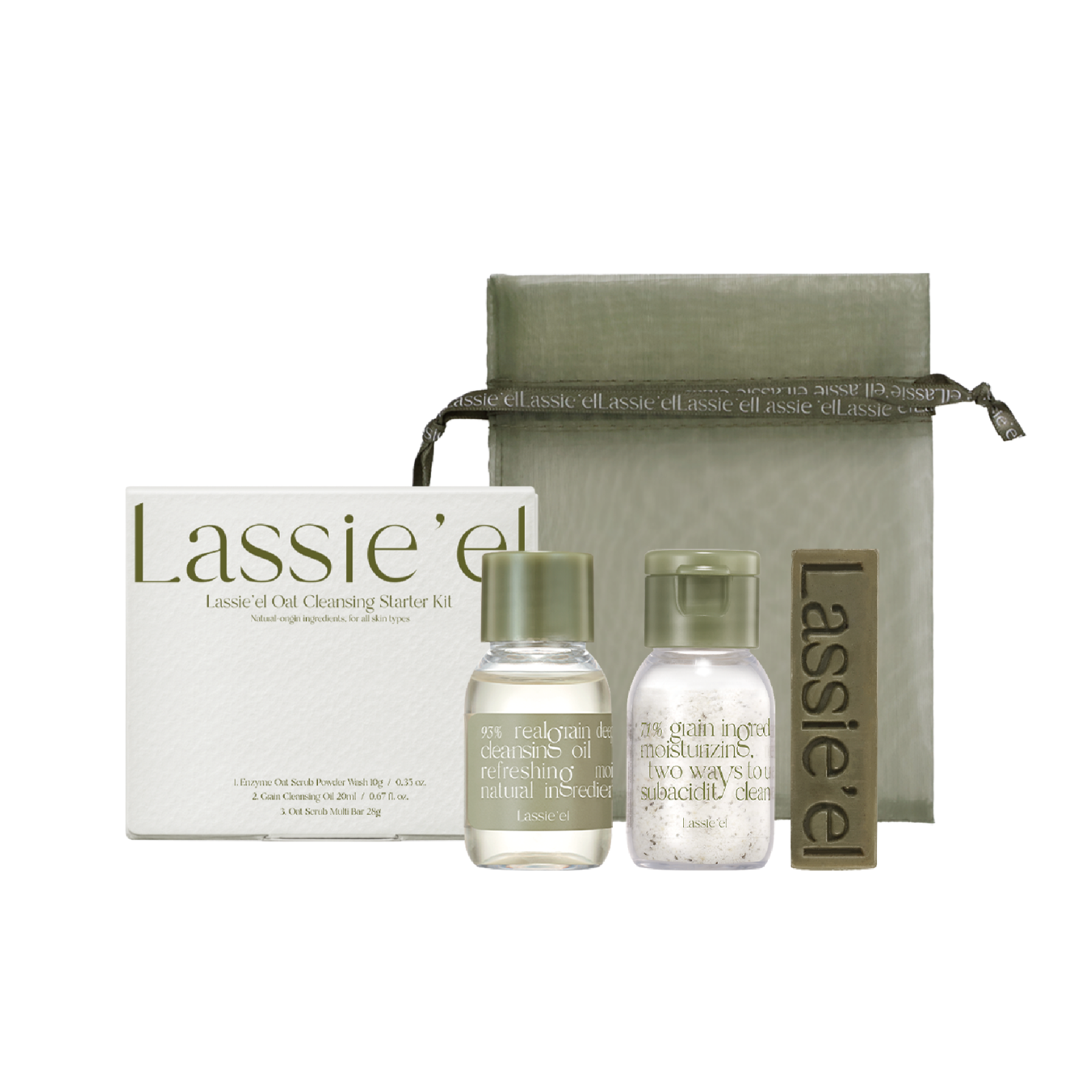 Bộ Travel Kit 3 Sản Phẩm Làm Sạch Da Lassie'el Oat Cleansing Starter ...
