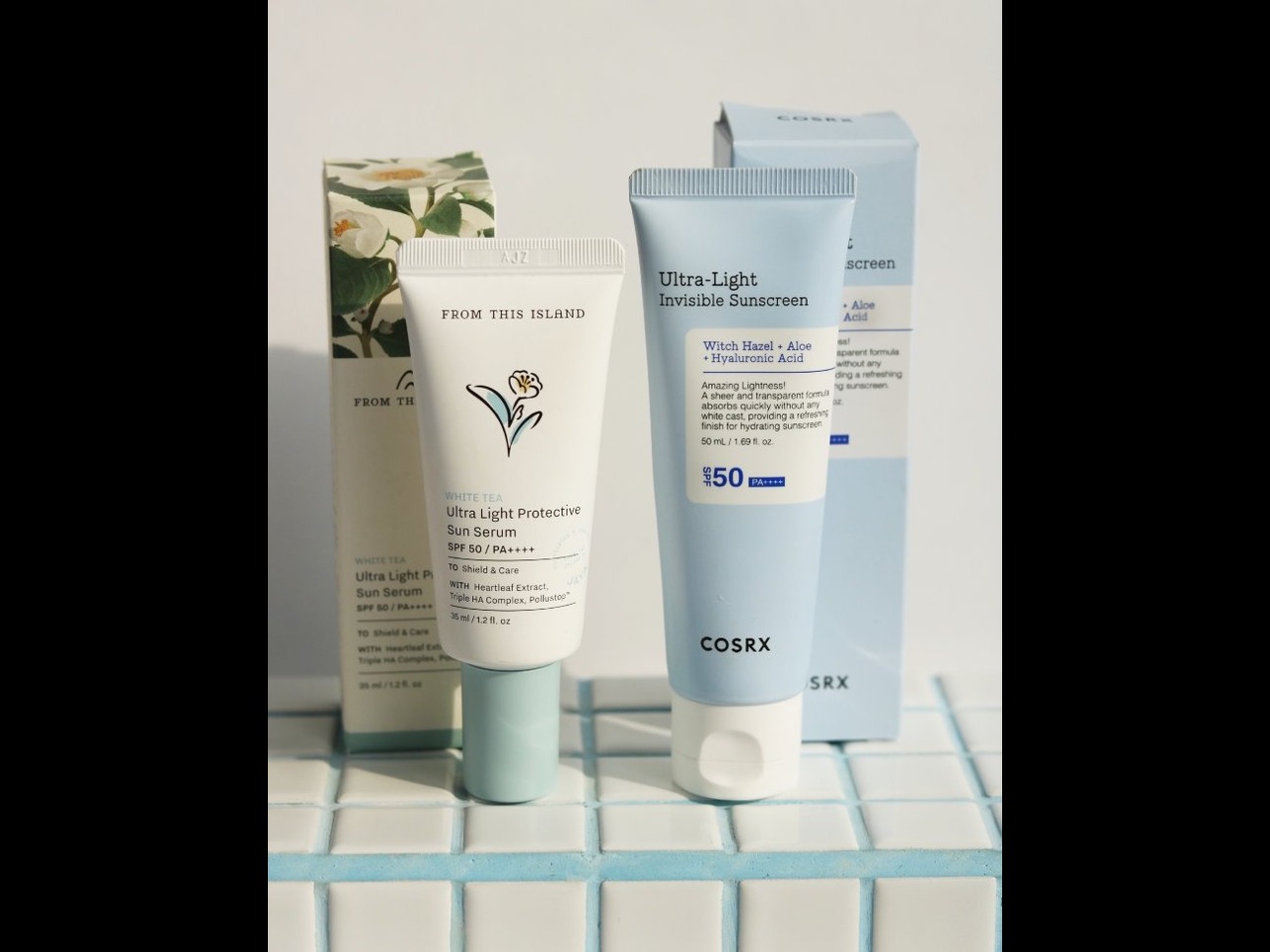 Sunscreen Battle: Duo Chemical Sunscreen dari COSRX vs From This Island ...