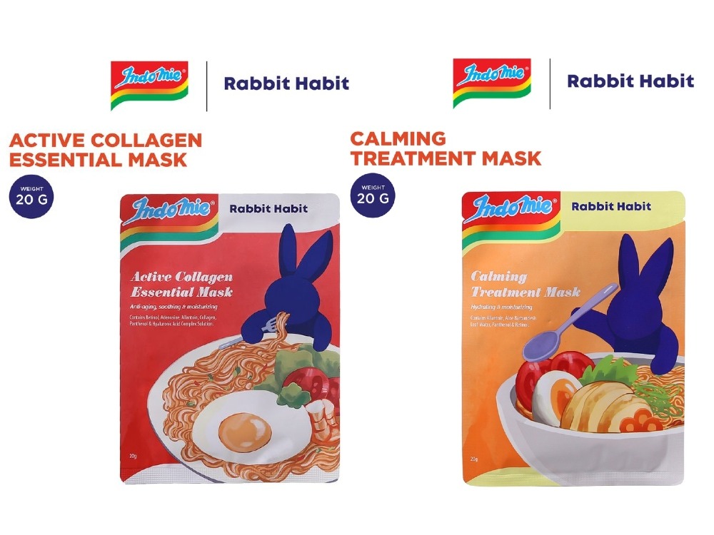 Unik Banget! Rabbit Habit x Indomie Launching Sheet Mask hingga Face ...