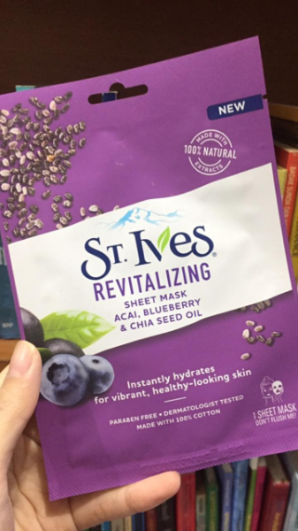 St. Ives Revitalizing Sheet Mask - Review SOCO by Sociolla