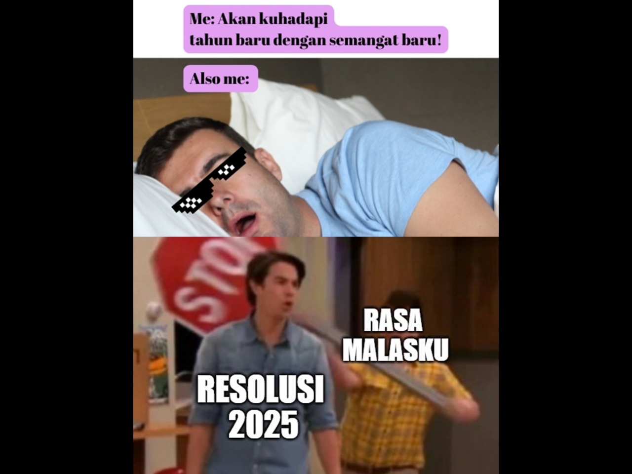 20 Meme Resolusi Tahun Baru yang Relate sekaligus Bikin Ngakak! - Beauty Journal