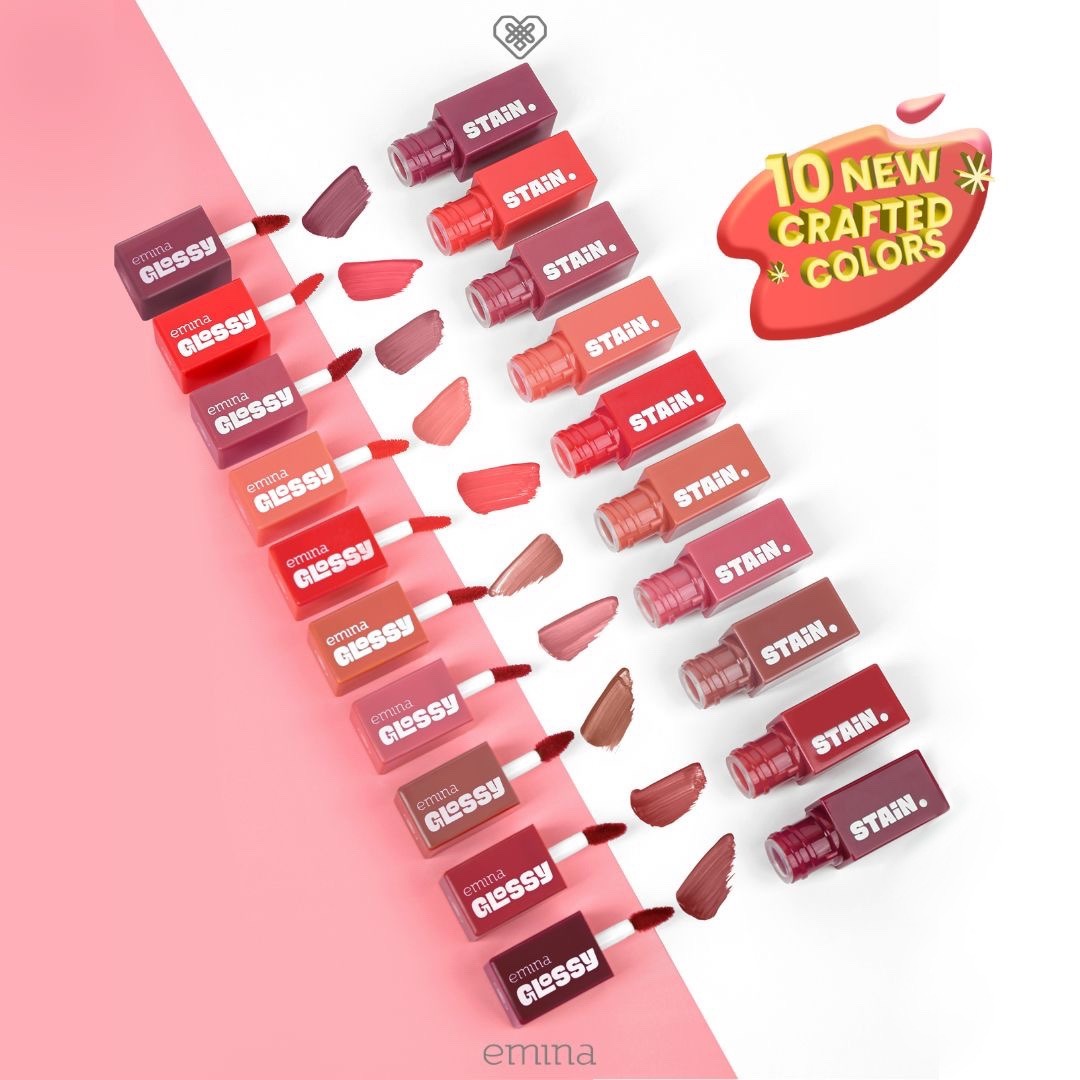 Yuk, Intip 10 Warna hingga Formulasi Baru The New Emina Glossy Stain ...