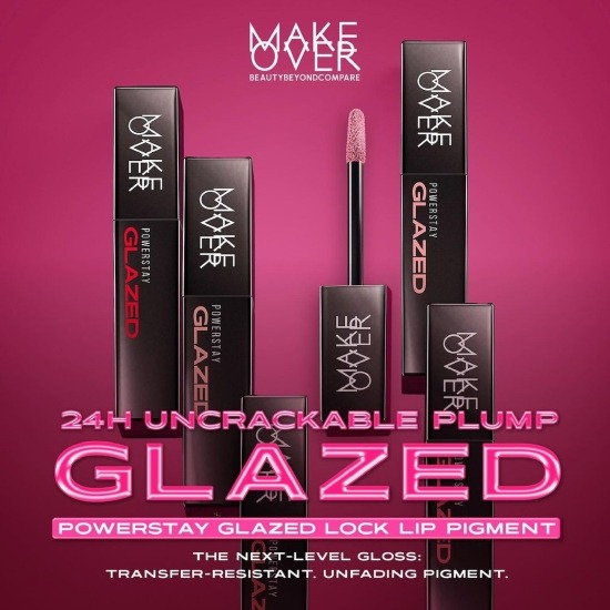 Baru! Make Over Powerstay Glazed Lock Lip Pigment untuk Warna Bibir ...