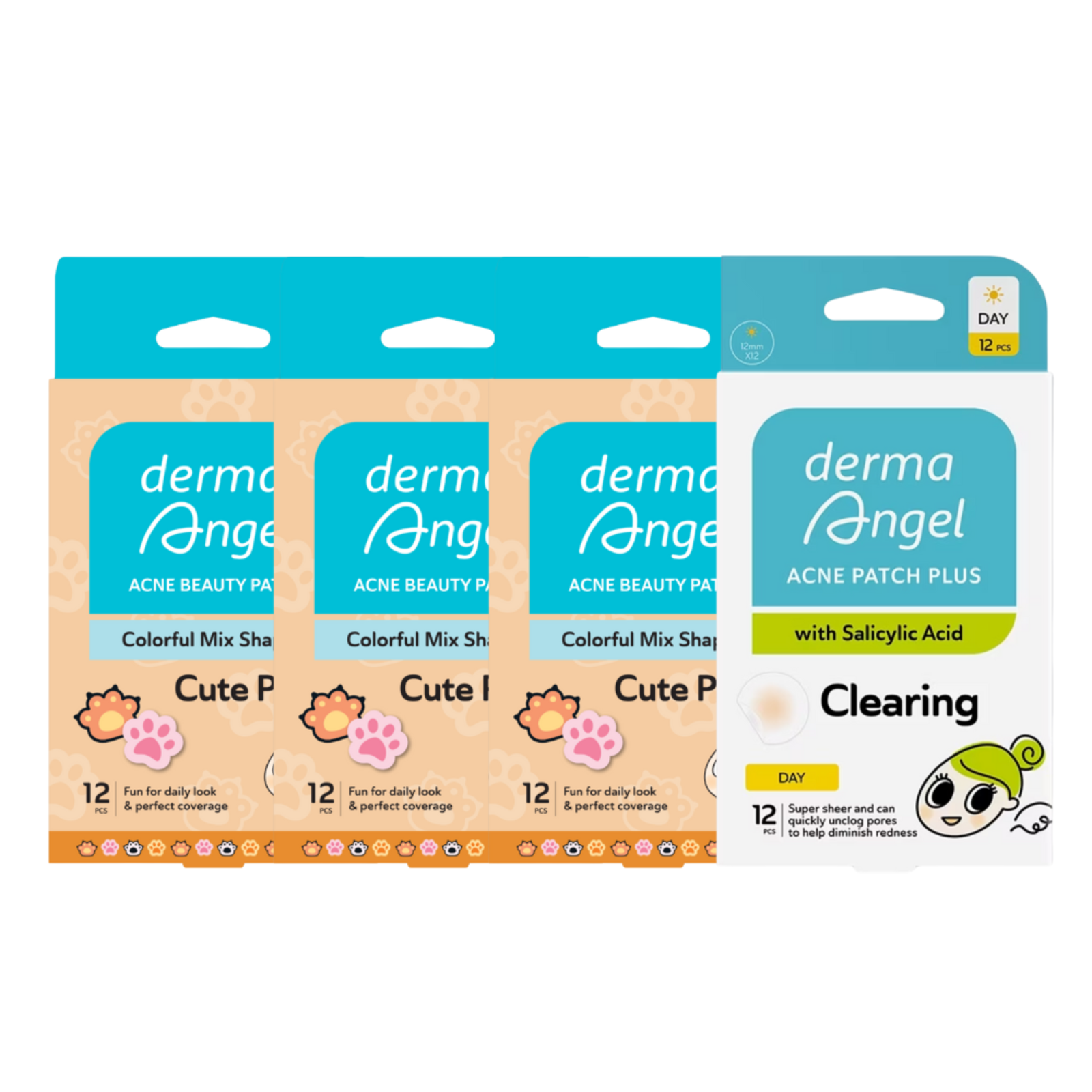 Combo 3 Miếng Dán Mụn Vui Nhộn Derma Angel Acne Beauty Patch - Cute ...