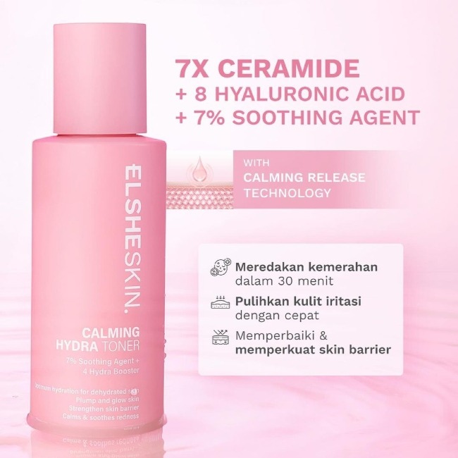 ELSHESKIN Calming Hydra Toner, Skincare Baru untuk Redakan Kemerahan ...