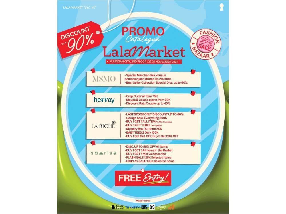 Siap-Siap Kalap! Lala Market Year End Sale 2024 akan Hadir di Kuningan City Mall - Beauty Journal