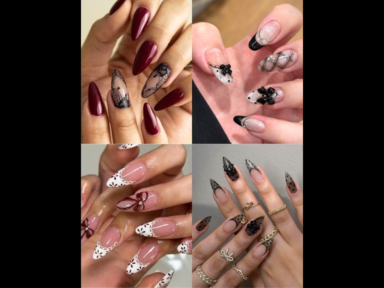 15 Lace Nail Art Inspo, Buat Daily Look sampai Classy Braids Nails ...