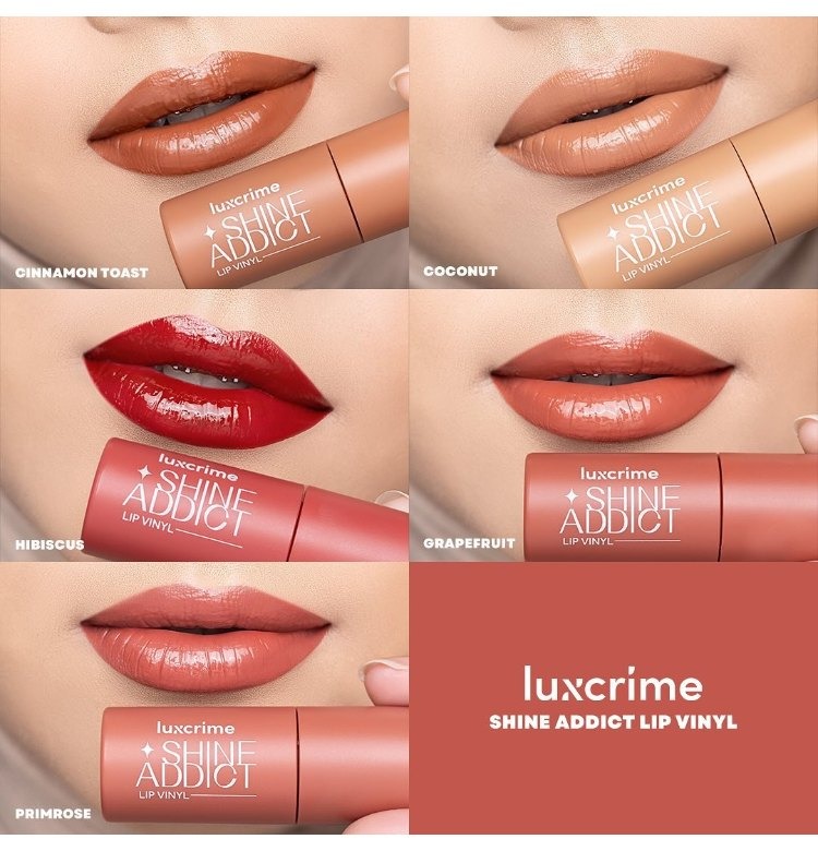 Luxcrime Shine Addict Lip Vinyl, Hadir dengan Kilau Segar dan Formula ...