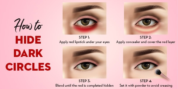 Makeup Hacks: Pakai Lipstik Merah dan Concealer untuk Samarkan Dark ...