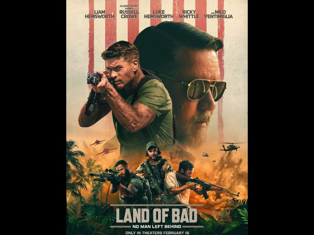 Review: Land of Bad, Aksi Liam Hemsworth dan Russel Crowe dalam Misi ...