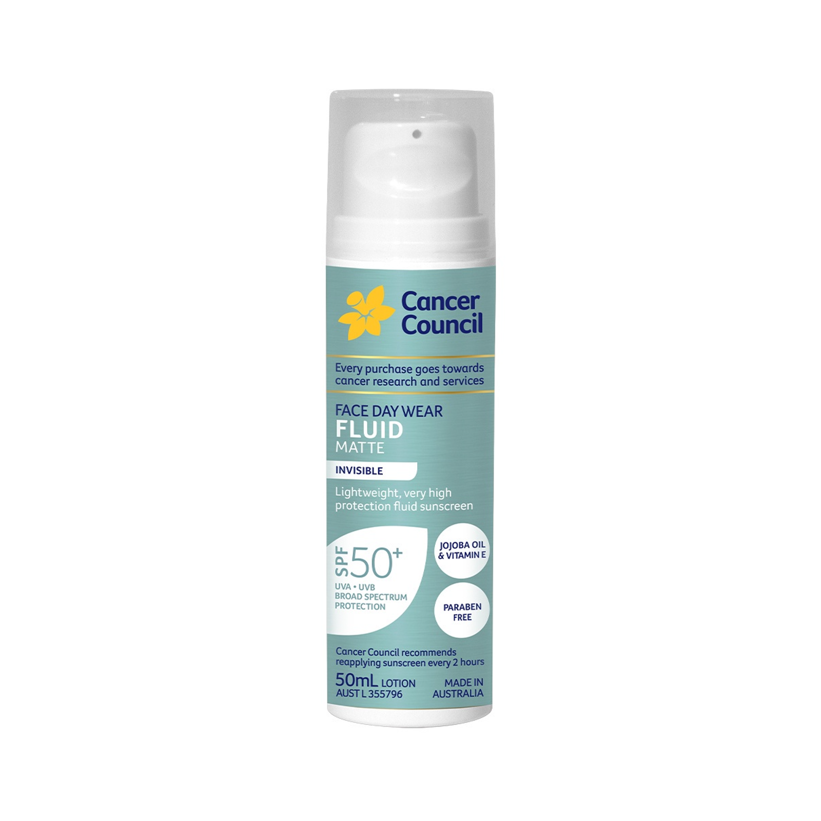 Kem Chống Nắng Cancer Council Face Day Wear Fluid Matte SPF50+ 50ml ...