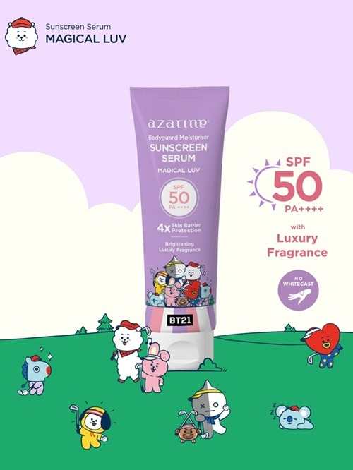 Azarine x BT21 Bodyguard Moisturizer Sunscreen Serum untuk Menutrisi ...