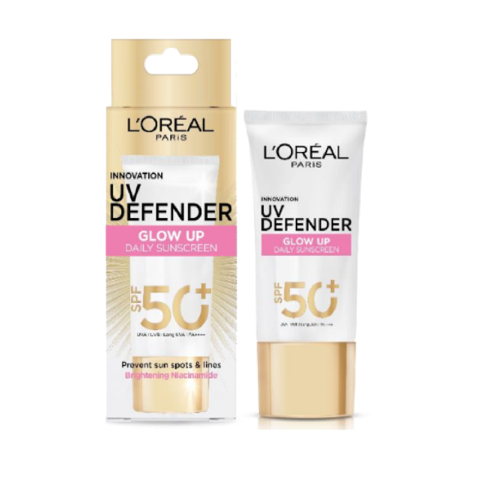 Jual Skin Care L'Oreal Paris UV Defender UV Serum Protector Glow Up ...