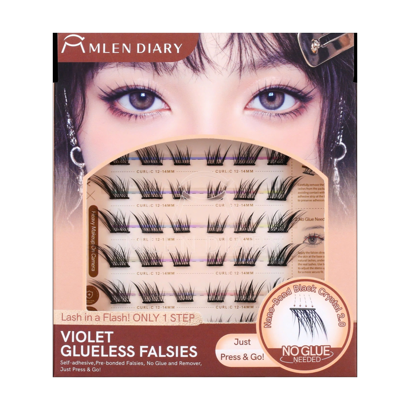 Mi Giả Tự Dính - Mi Violet Mlen Diary Glueless Falsies | Sociolla